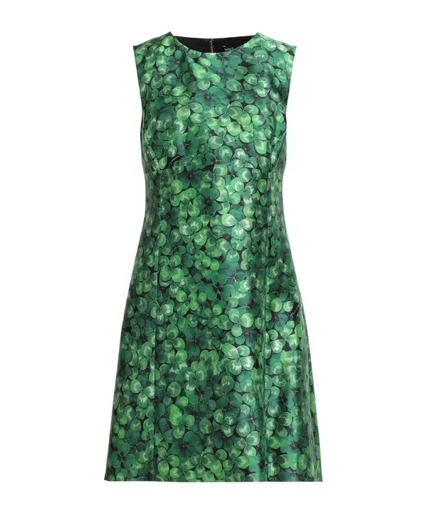 Dolce & Gabbana Sleeveless Crewneck Floral-print Gabardine Dress