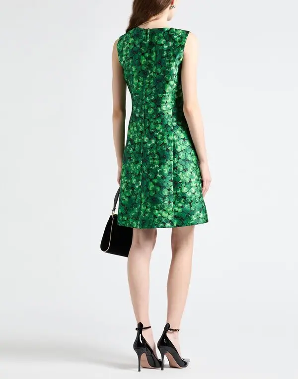 Dolce & Gabbana Sleeveless Crewneck Floral-print Gabardine Dress