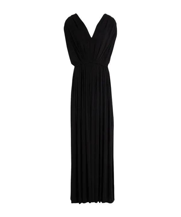 Max Mara Sleeveless Pleated Dress - Black