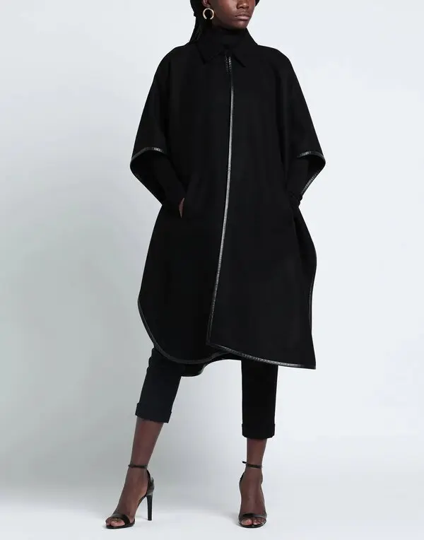 Saint Laurent Fashionable Solid Color Sleeveless Flannel Coat
