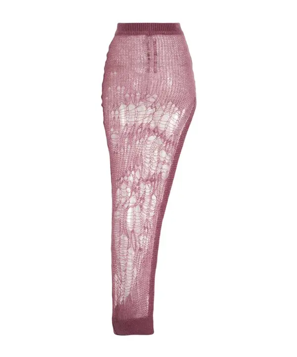 Rick Owens Minimalist Knit Pencil Skirt
