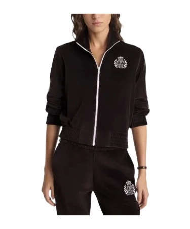 SPORTY  RICH Striped Zip-up Track Jacket