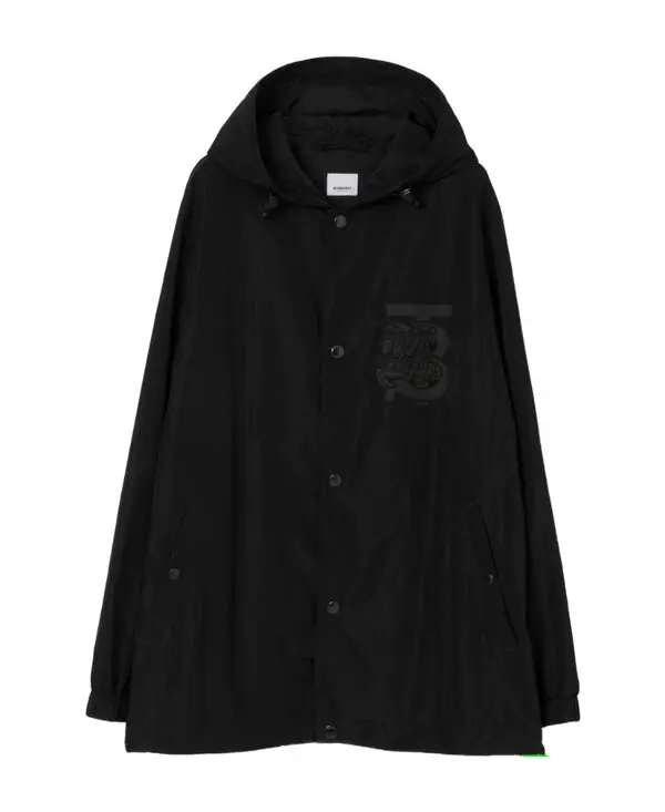 Burberry Logo Print Hooded Jacket