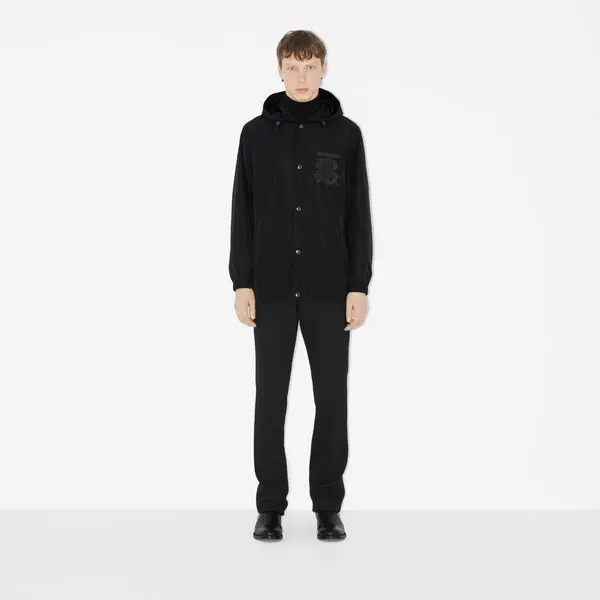 Burberry Logo Print Hooded Jacket