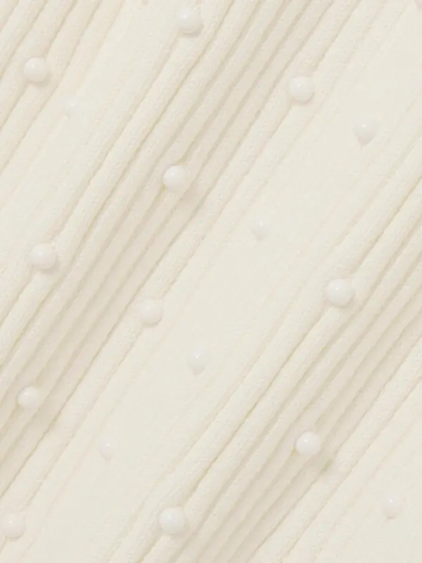 Helmut Lang Bead-embellished Ribbed Knit Mini Dress