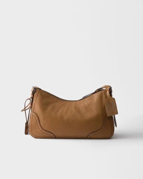Prada Aimèe Large Leather Shoulder Bag - Caramel Color