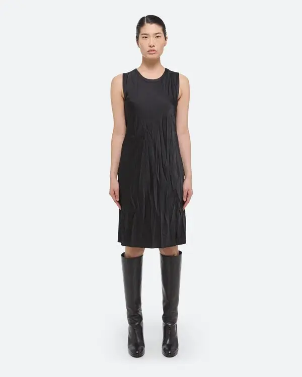 Helmut Lang Crushed Satin Tank Dress