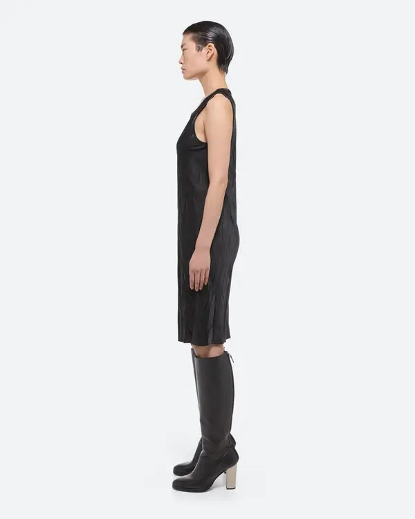 Helmut Lang Crushed Satin Tank Dress