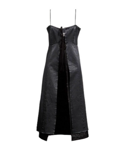 MAISON MARGIELA Sleeveless Sweetheart Neckline Satin Maxi Dress