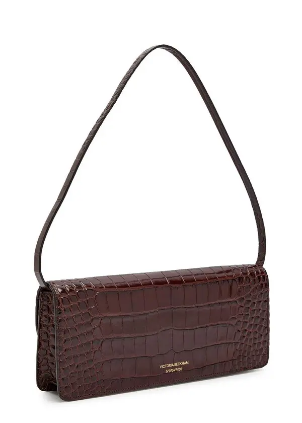 Victoria Beckham Genuine Leather Crocodile Print Clutch