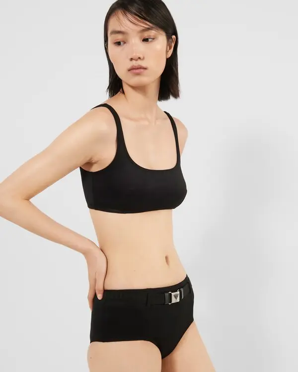 Prada Interlock Fabric Bikini Bottom