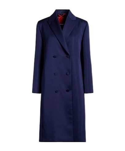 MAXCO. Double-breasted Satin Overcoat