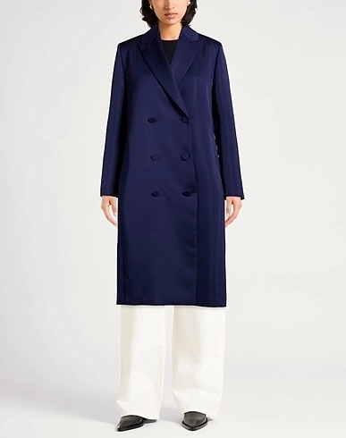 MAXCO. Double-breasted Satin Overcoat