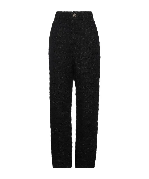 Balenciaga Metallic Tweed Straight Leg Trousers
