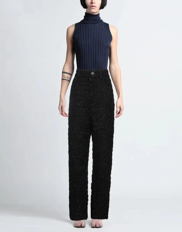 Balenciaga Metallic Tweed Straight Leg Trousers