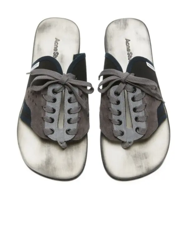 Acne Studios Panelled Lace-up Flip Flops