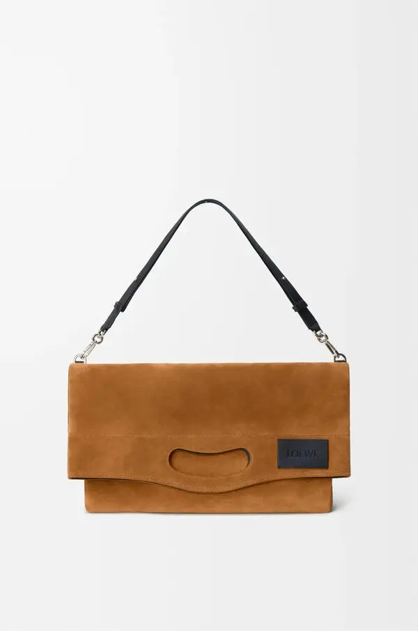 Loewe Bob Folded Tote In Suede