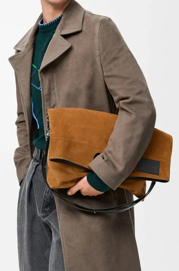 Loewe Bob Folded Tote In Suede