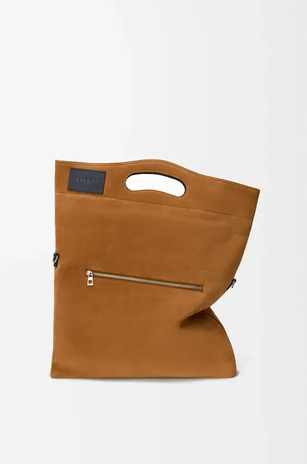 Loewe Bob Folded Tote In Suede