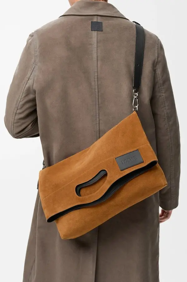 Loewe Bob Folded Tote In Suede