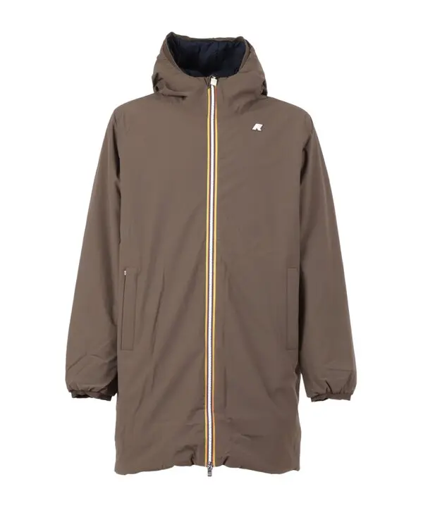 K-WAY Jacob St Warm Reversible Hooded Jacket - Brown