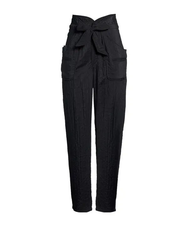 Isabel Marant Étoile Solid Tailored Straight Leg Trousers With Drawstring Waist