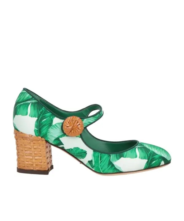 Dolce & Gabbana Mary Jane Shoes With Floral Patterns