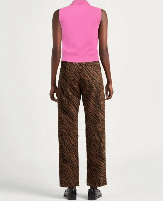 GANNI Sleeveless Collared Knit Jumper With Buttoned Neckline - Pink