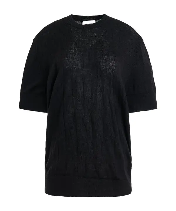 Helmut Lang Ribbed T-shirt With Back Logo Detail
