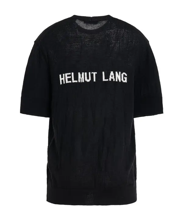 Helmut Lang Ribbed T-shirt With Back Logo Detail
