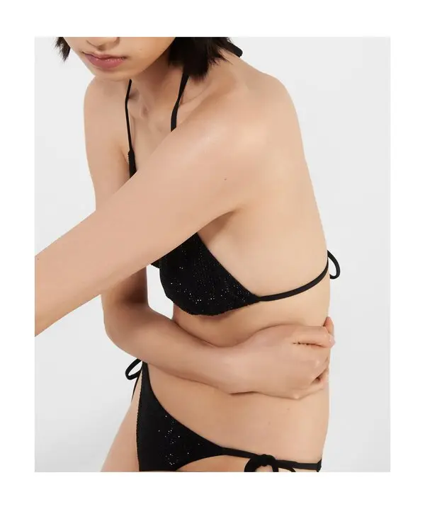 Prada Embellished Bikini Bottom - Black