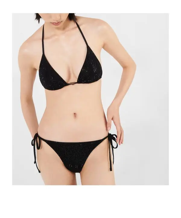 Prada Embellished Bikini Bottom - Black