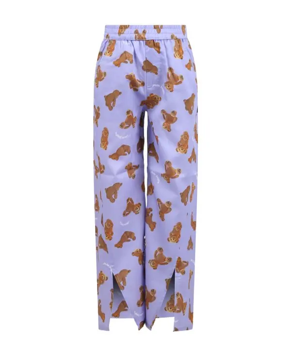 Palm Angels Teddy Bear Motif Pyjama Trousers - Purple