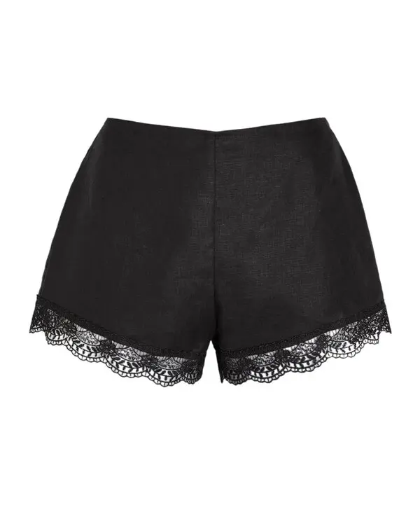 Staud Lace-trim Linen Shorts