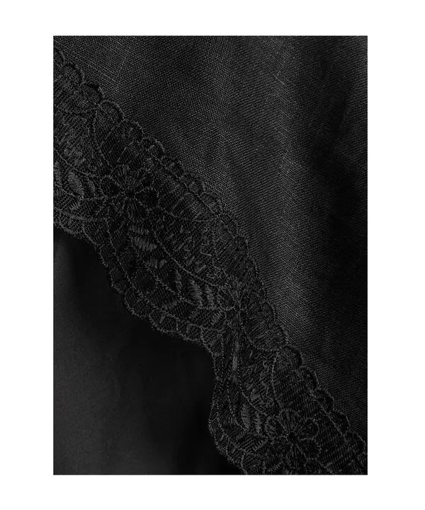 Staud Lace-trim Linen Shorts
