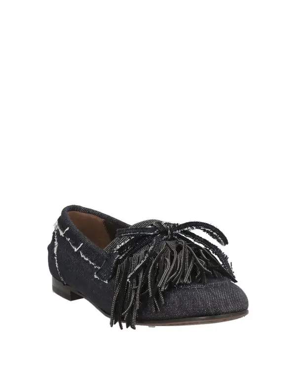 Brunello Cucinelli Denim Loafers With Fringes