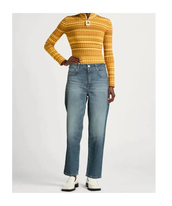 MAXCO. Max&co. Tapered Jeans With Zippered Pockets