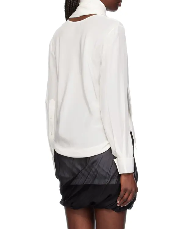 Helmut Lang Scarf Detailed Blouse