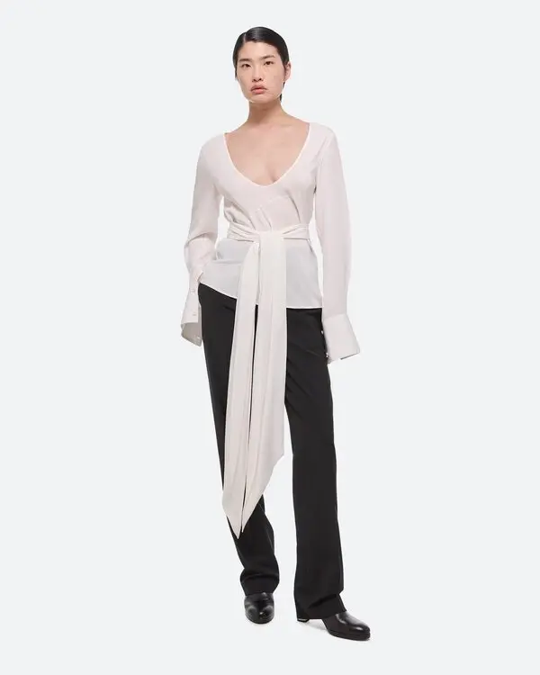 Helmut Lang Scarf Detailed Blouse