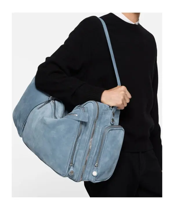 Acne Studios Camero Hotel Suede Shoulder Bag