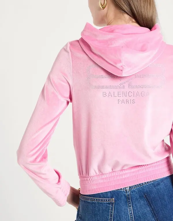 Balenciaga Solid Color Hooded Sweatshirt Jacket