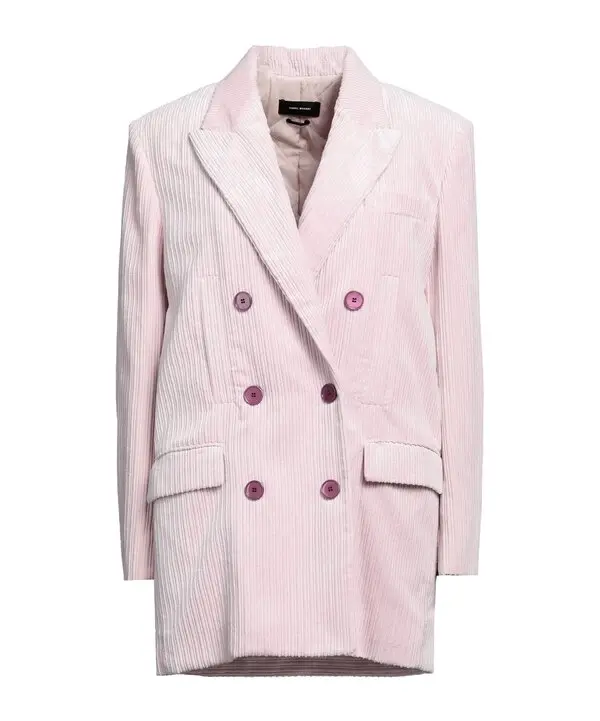 Isabel Marant Étoile Simple Corduroy Double Breasted Coat - Pink