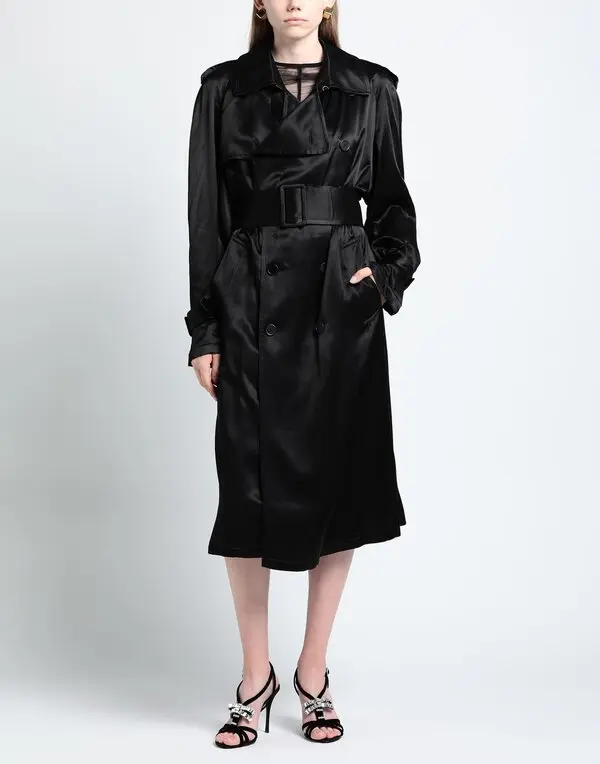 Balenciaga Solid Color Satin Trench Coat