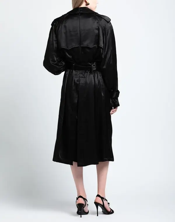 Balenciaga Solid Color Satin Trench Coat