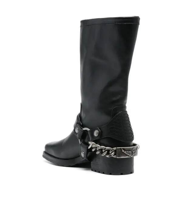 Zadig&Voltaire Igata Chain Detailed Biker Boots