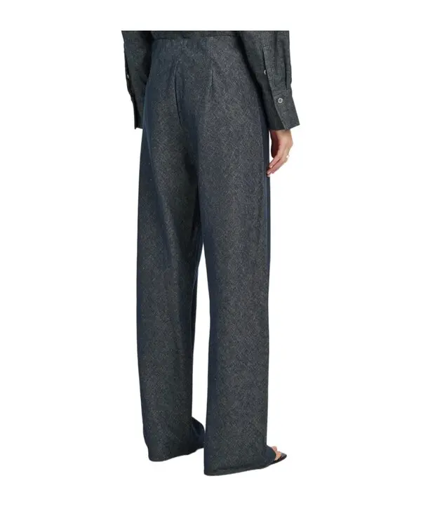 Vince Colette Wide-leg Chambray Trousers