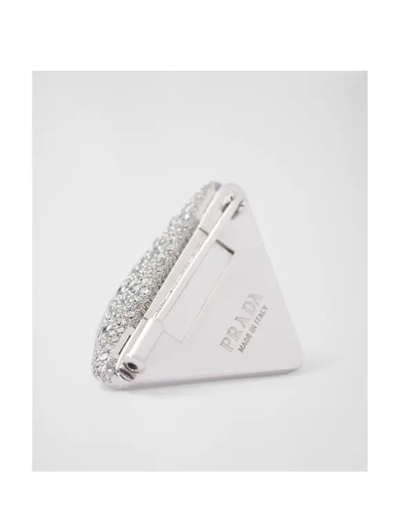Prada Eternal Gold Brooch In Gold With Diamonds
