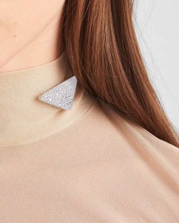 Prada Eternal Gold Brooch In Gold With Diamonds