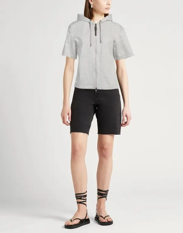 Brunello Cucinelli Solid Color Hooded Short-sleeve T-shirt