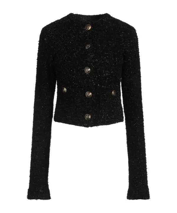 Balenciaga Metallic Tweed Coat